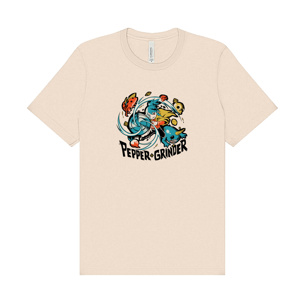 Pepper Grinder Drill Rush T-Shirt (Soft Cream) – Devolver Digital