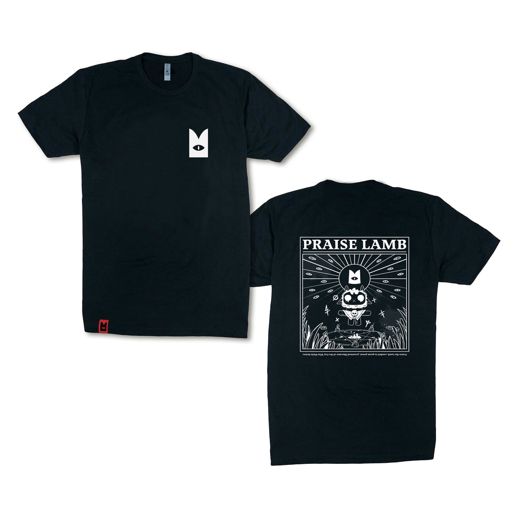 Cult of the Lamb Praise Lamb T-Shirt (Black) – Devolver Digital